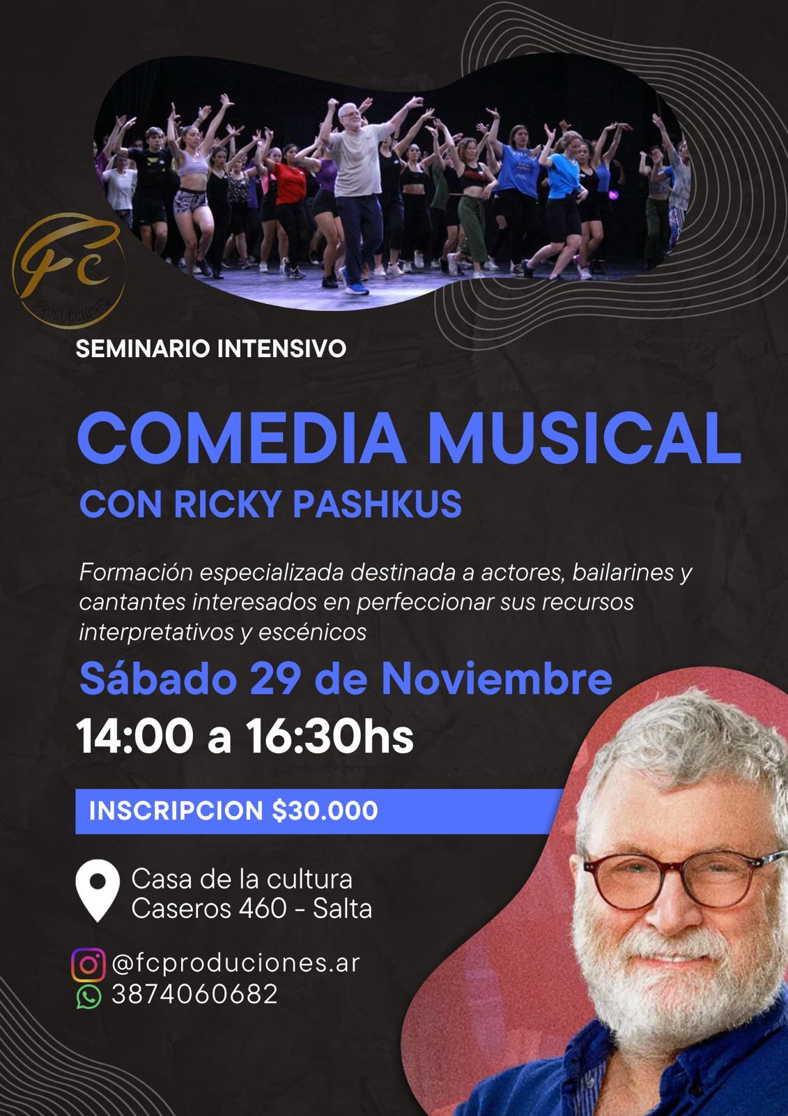 Seminario intensivo de comedia musical con el maestro Ricky Pashkus ...
